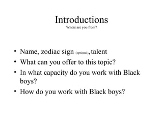 Black boys targeted | PPT