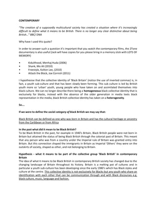 Black british collective identity pt1 v2 | PDF