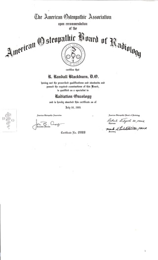 Meet Dr. Randy Blackburn, D.O., M.B.A. | PDF