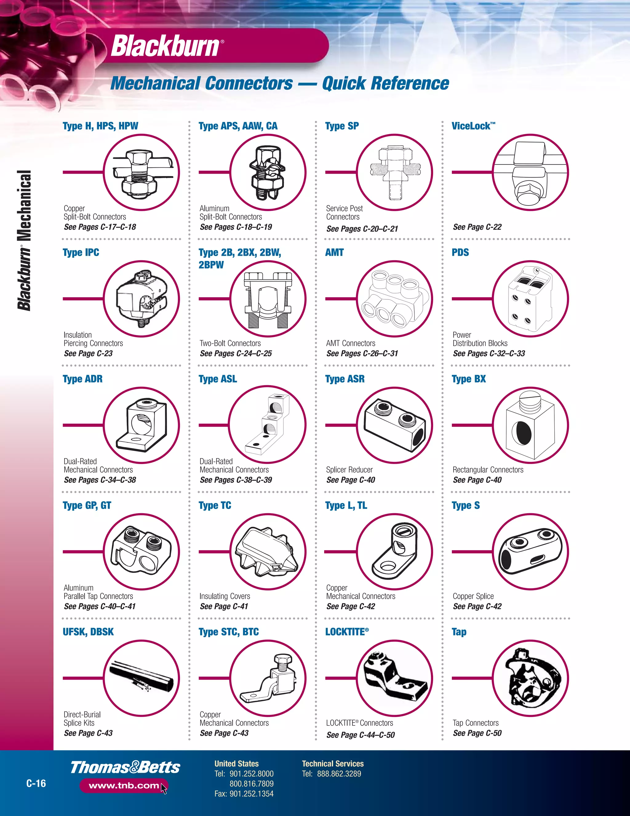 Blackburn Mechanical Connectors Catalogue | PDF