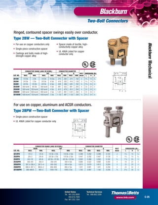 Blackburn Mechanical Connectors Catalogue | PDF