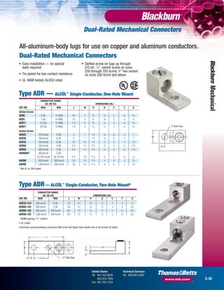 Blackburn Mechanical Connectors Catalogue | PDF