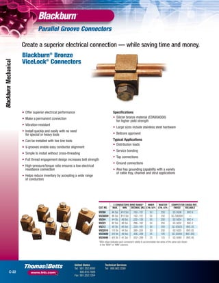 Blackburn Mechanical Connectors Catalogue | PDF