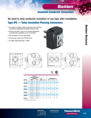 Blackburn Mechanical Connectors Catalogue | PDF