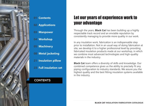 [Black Cat] Insulation Fabrication Brochure | PPT