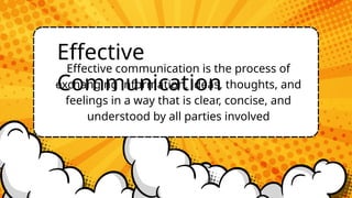 Effective Communication skills at workplace (Comic style) | PPTX