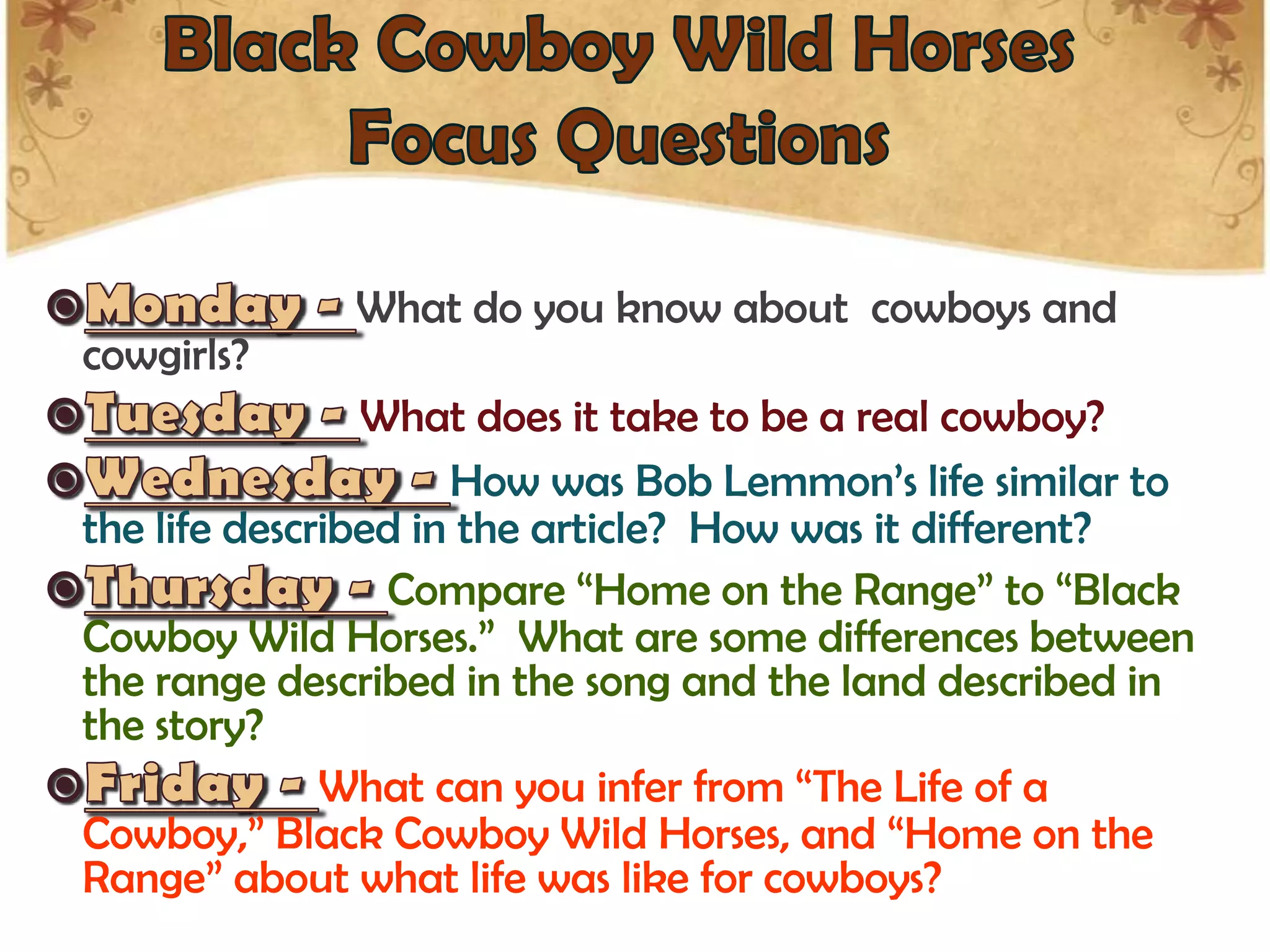 Black Cowboy Wild Horses | ZIP