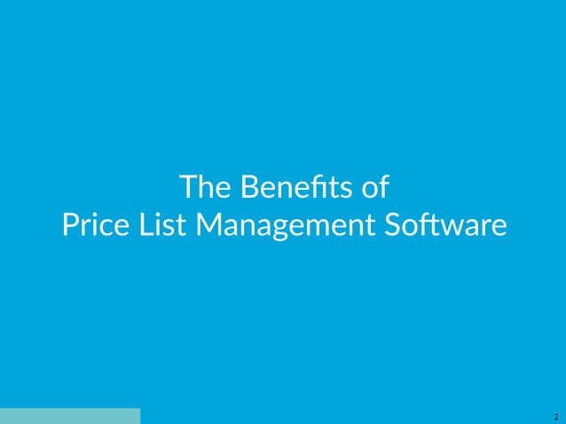 The Benefits of Price List Management Software | PPT