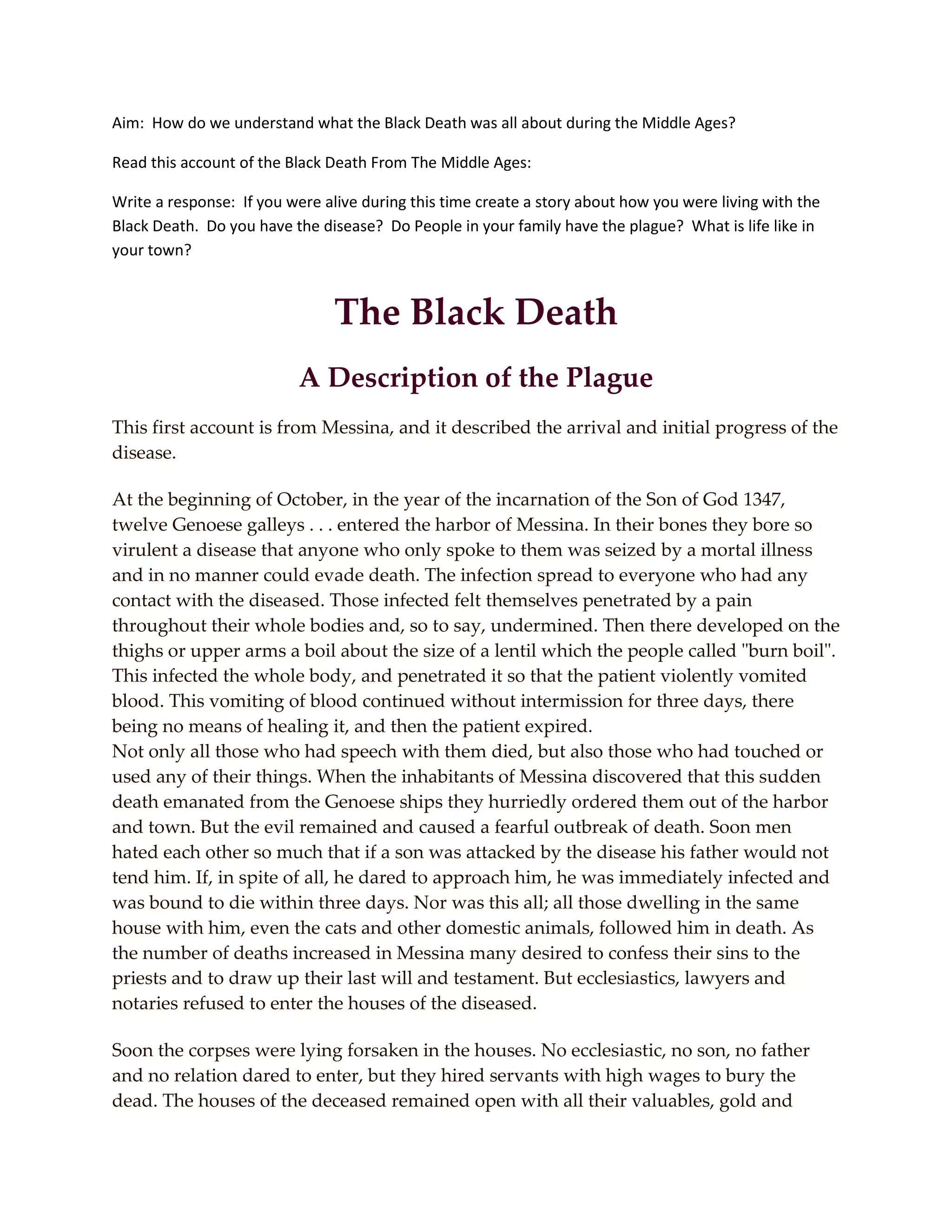 Black death | DOCX