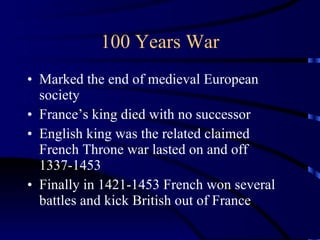 Black death & 100 years war | PPT