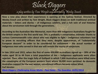Black Diggers - Indigenous Australians and World War One | PPSX