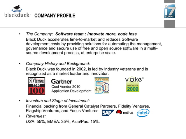 Black duck Software's pitch | PDF