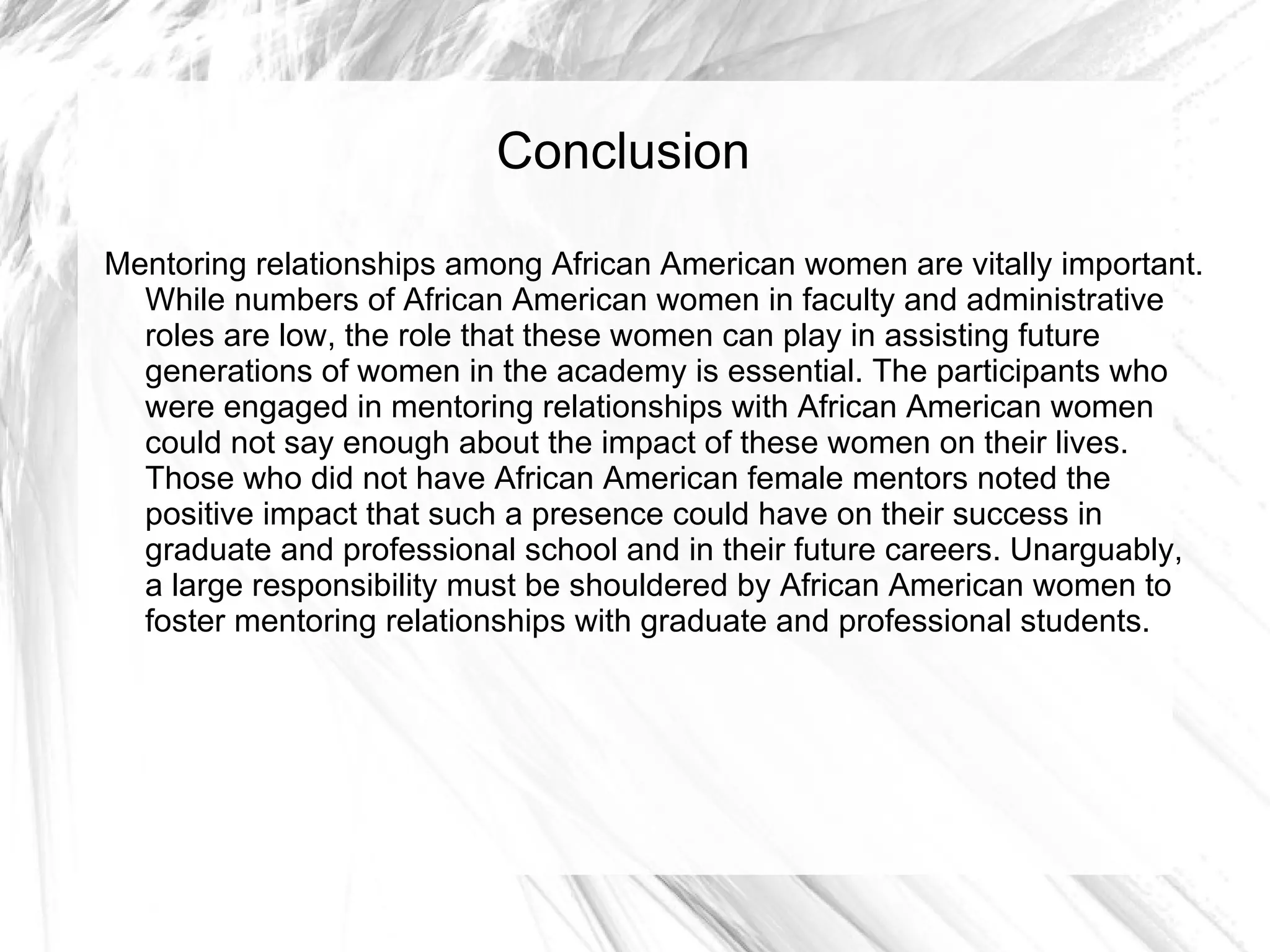 Black female mentoring | ODP