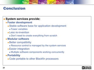 Blackfin system services | PDF