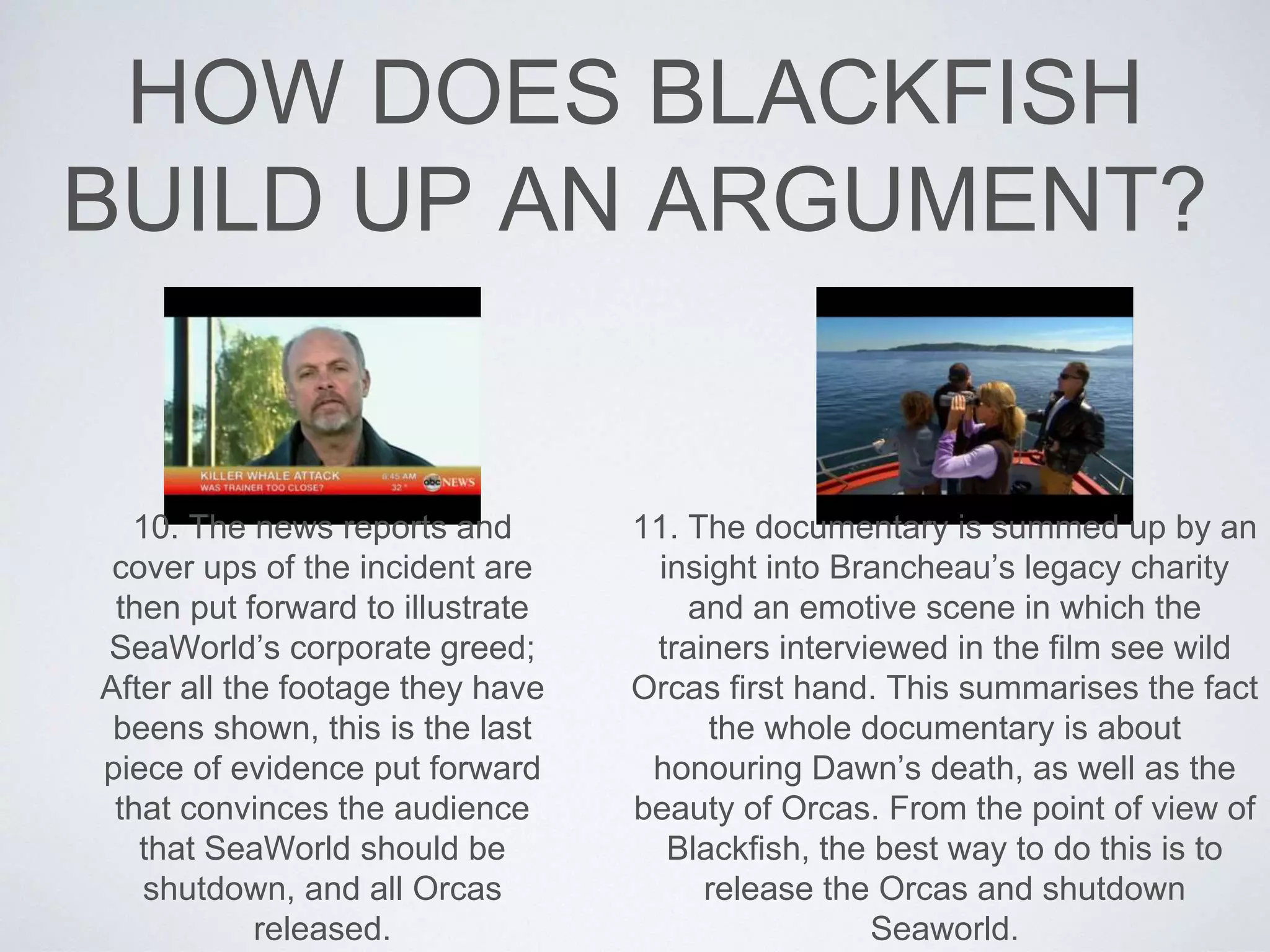 Black Fish Documentary Analysis | PPTX