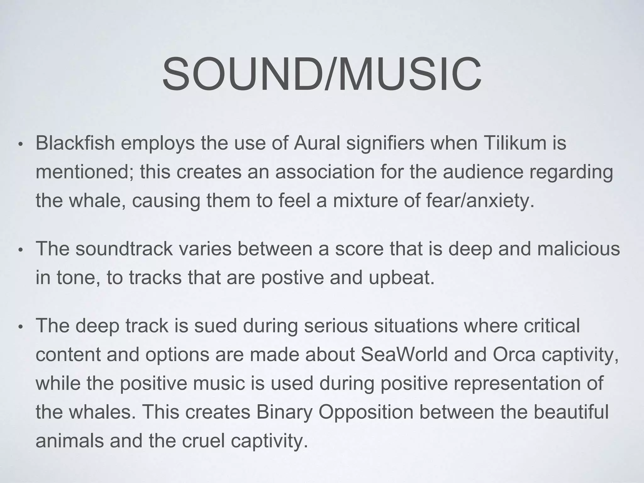 Black Fish Documentary Analysis | PPTX