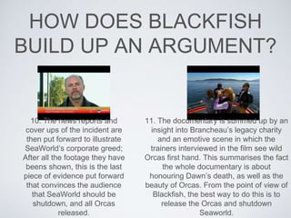 Black Fish Documentary Analysis | PPTX