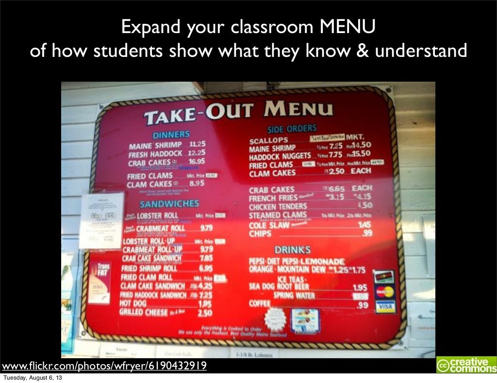 www.ﬂickr.com/photos/wfryer/6190432919 Expand your classroom MENU
