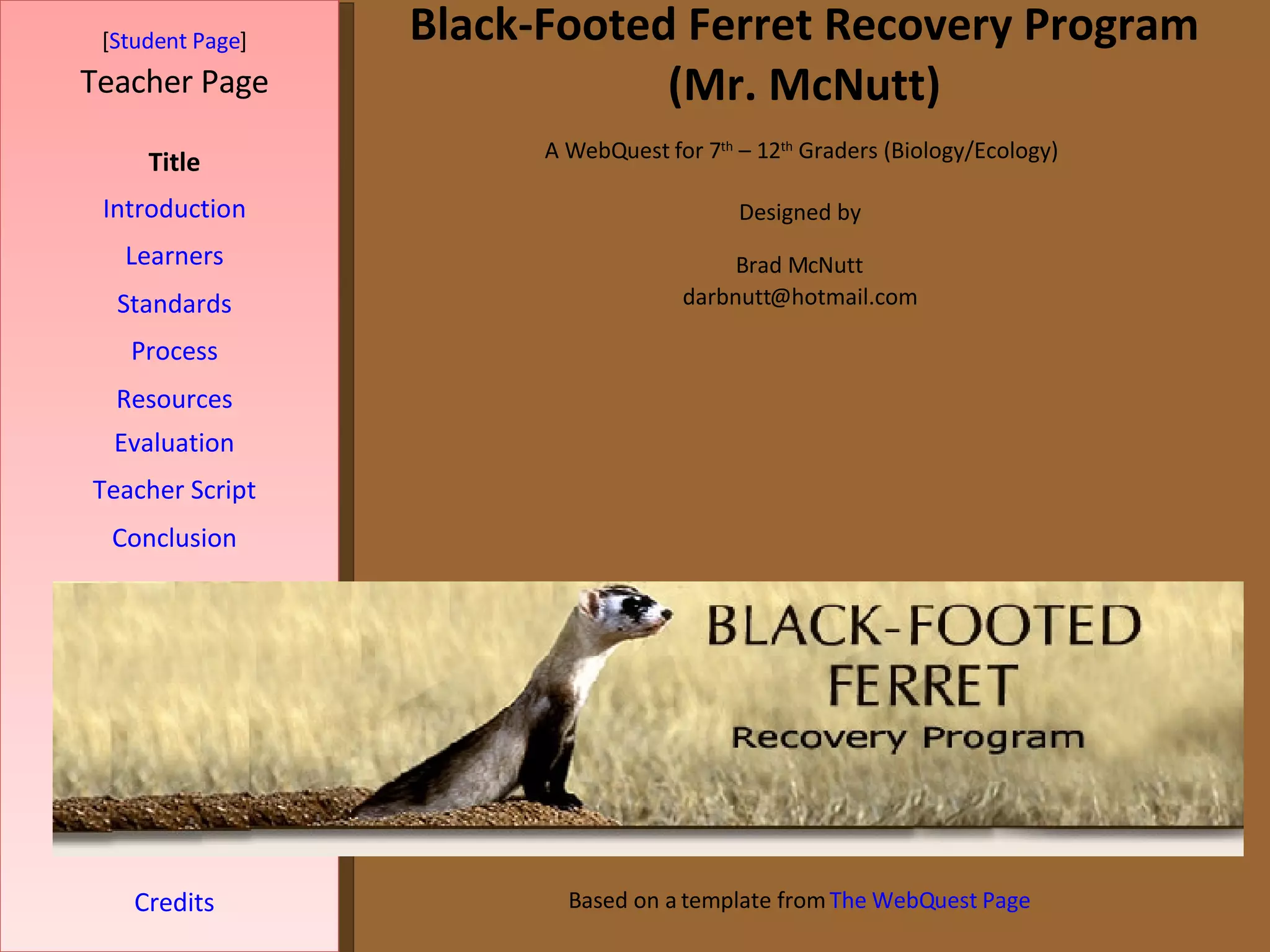 Black Footed Ferret Webquest | PPT