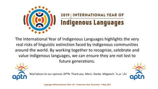 Indigenous Languages Matter: Blackfoot Without Borders | PPT
