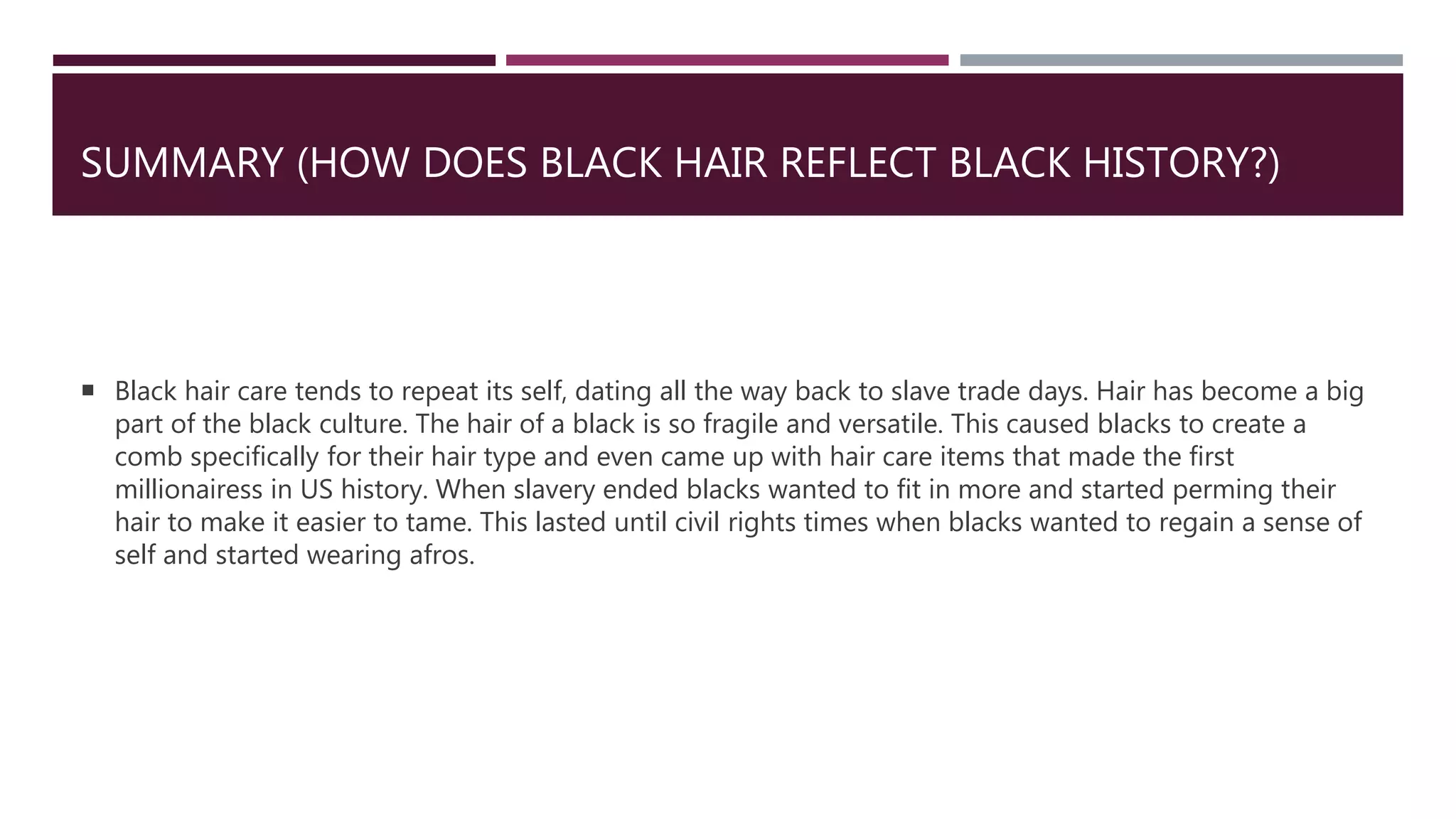 Black hair care culture | PPTX