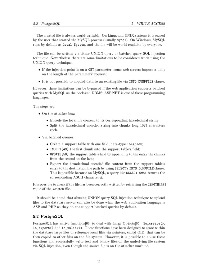 Advanced SQL injection to operating system full control (whitepaper) | PDF | Databases ...