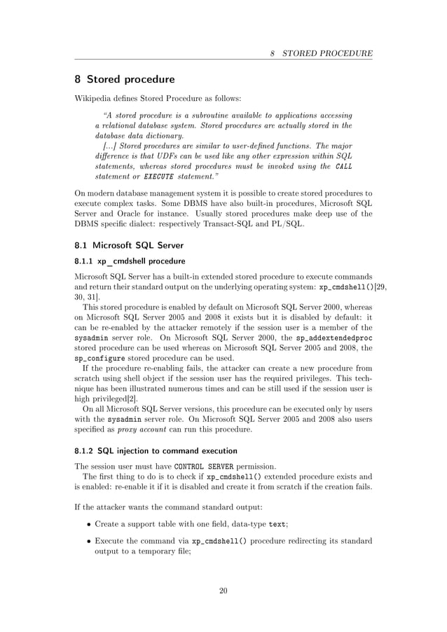 Advanced SQL injection to operating system full control (whitepaper) | PDF | Databases ...