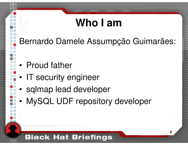 Advanced Sql Injection To Operating System Full Control Slides 