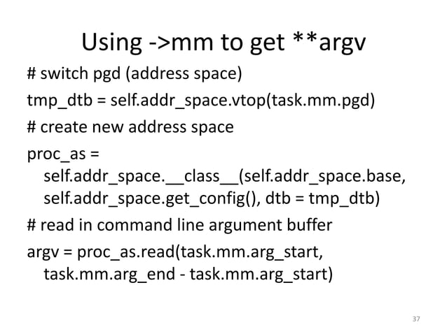Workshop - Linux Memory Analysis with Volatility | PPT