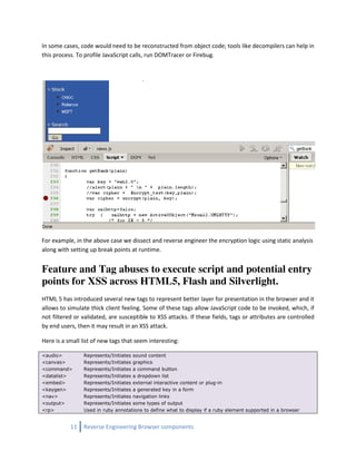 Blackhat11 shreeraj reverse_engineering_browser | PDF