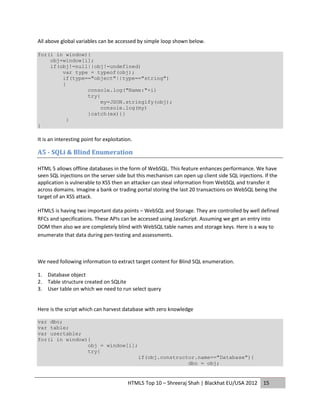 Top 10 HTML5 Threats - Whitepaper | PDF