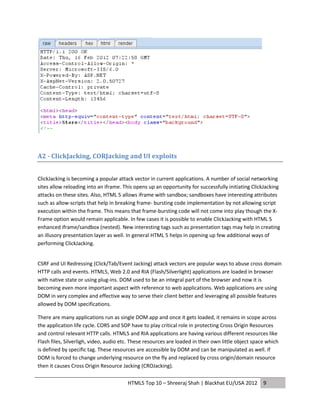 Top 10 HTML5 Threats - Whitepaper | PDF