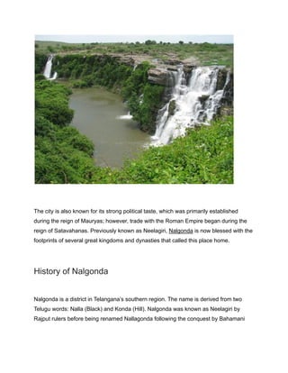 “The Black Hills of Telangana” – Nalgonda – Tourist Place | PDF