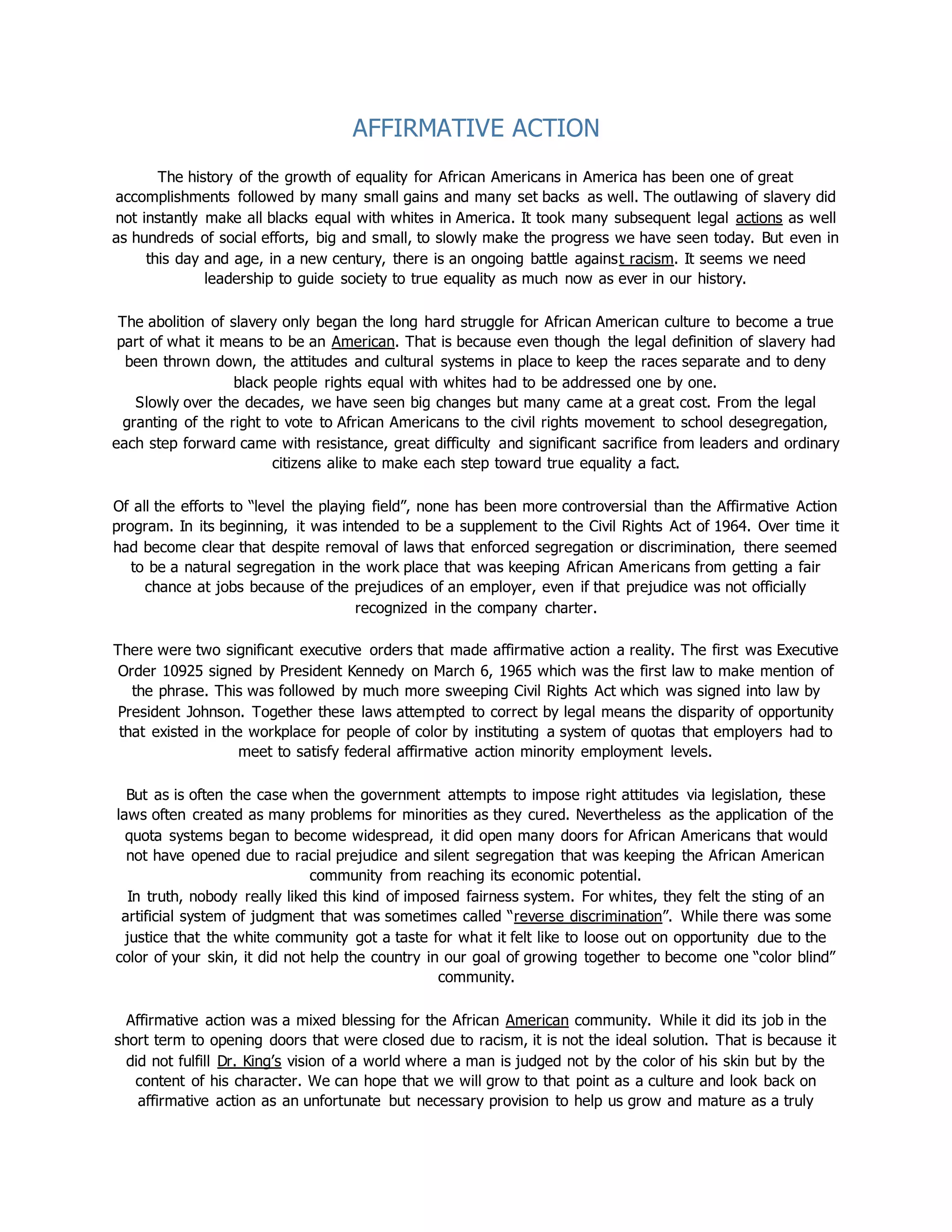 AFFIRMATIVE ACTION | DOCX