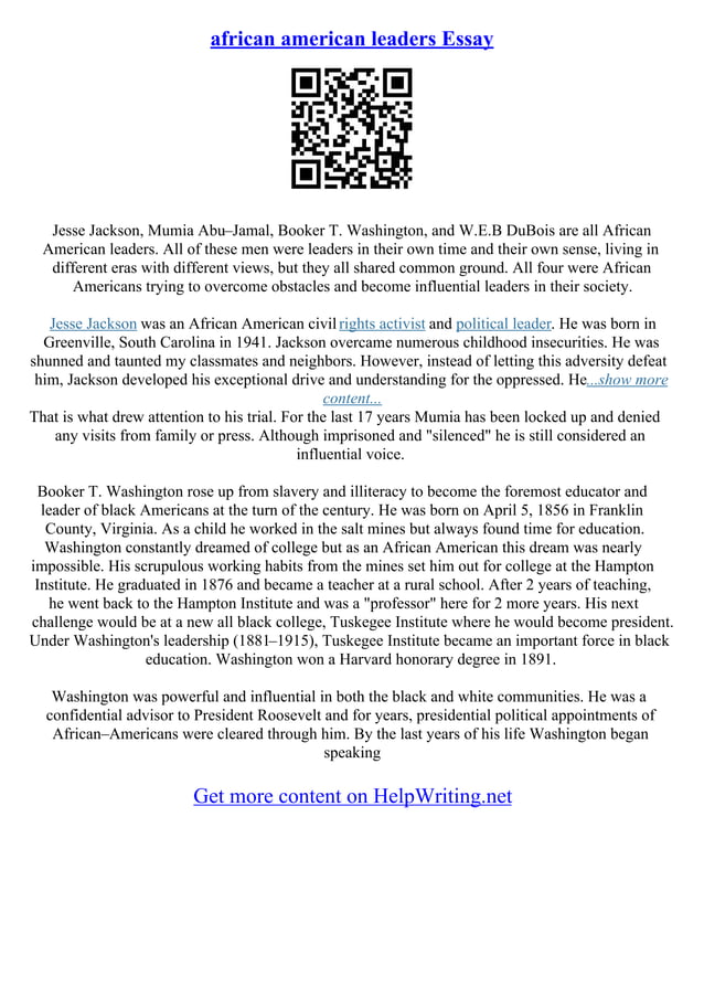 Black History Essay | PDF