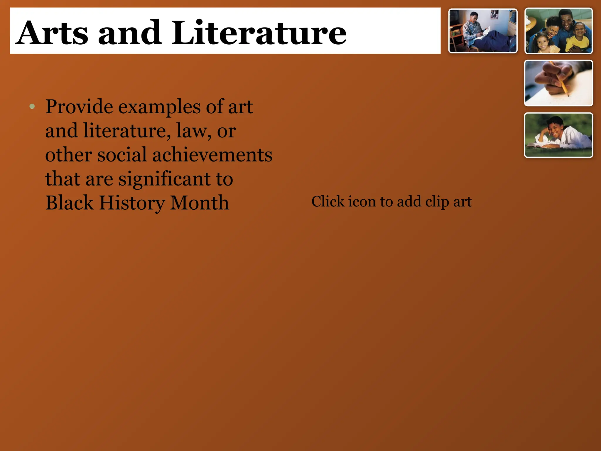 Black History the history of people living around the globe who are ...