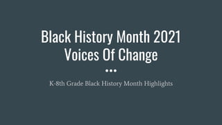 Black history month Voices of change | PPT