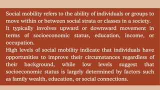 ‘Education and Social mobility’-Relation | PPT