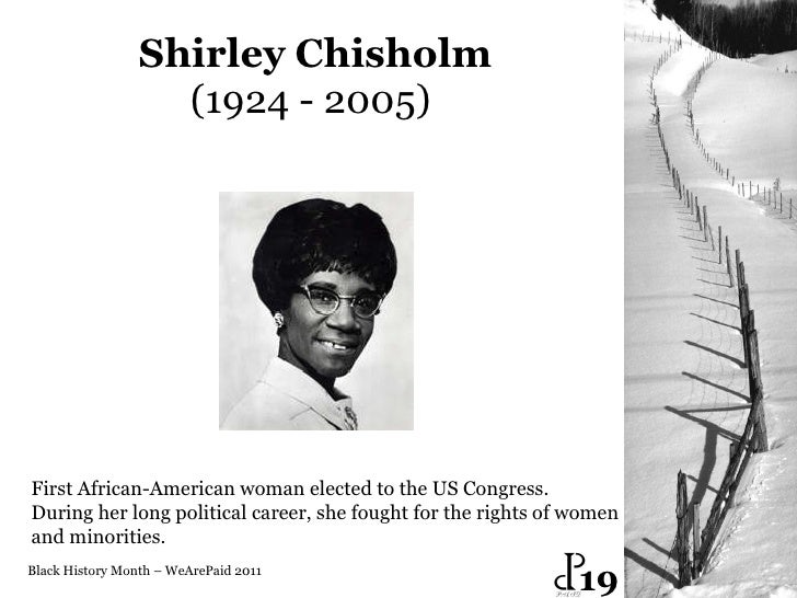 Shirley Chisholm Timeline