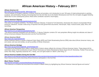 Black history online reference resources secondary | PPT