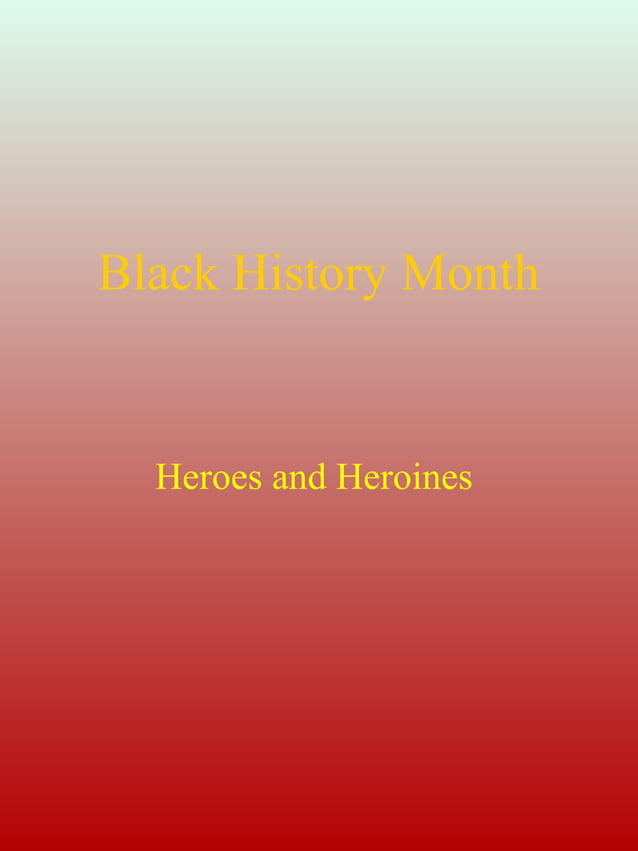 Black History Slideshow | PPT