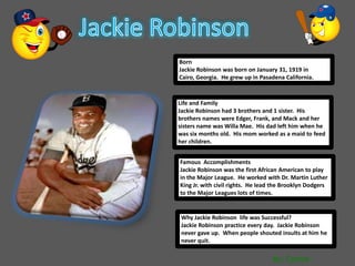 Black history project student examples | PPTX