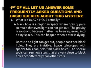 Questions About Black Holes