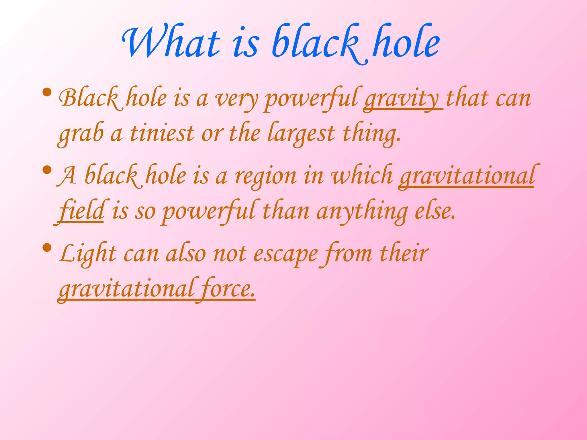 Black hole ppt | PPT