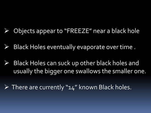 Black hole ppt | PPTX | Space and Astronomy | Science