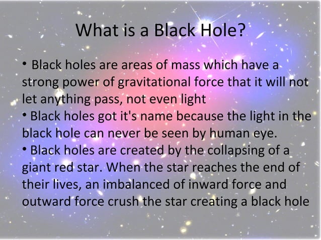 Black Holes | PPT | Physics | Science