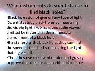 Black Holes | PPT | Physics | Science