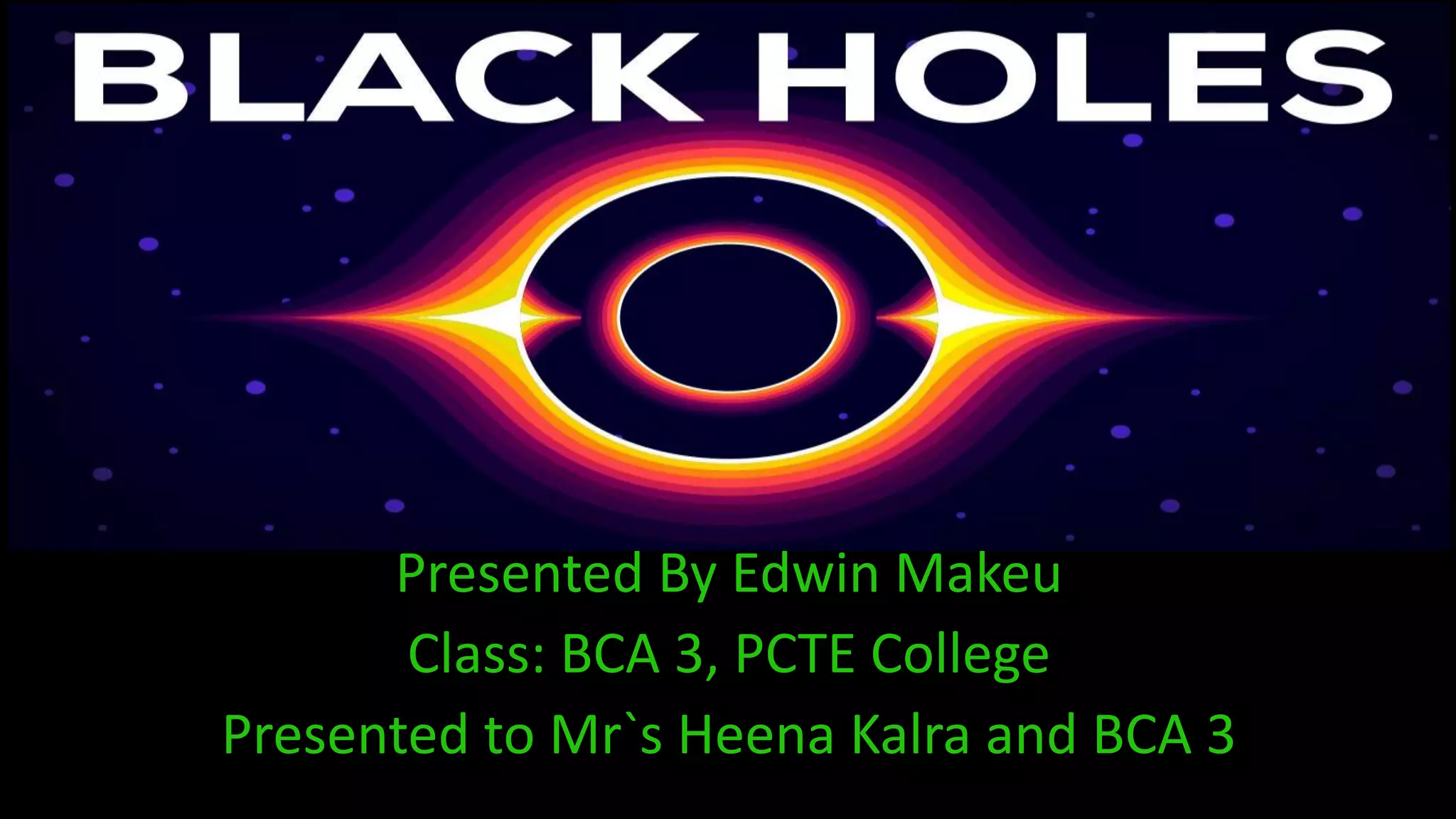 Black holes | PPT
