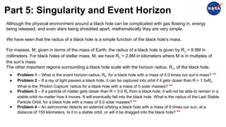 Presentation on Black Holes for secondary Astronomy class | PPTX