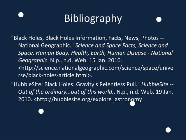 Black Holes Final Draft | PPT